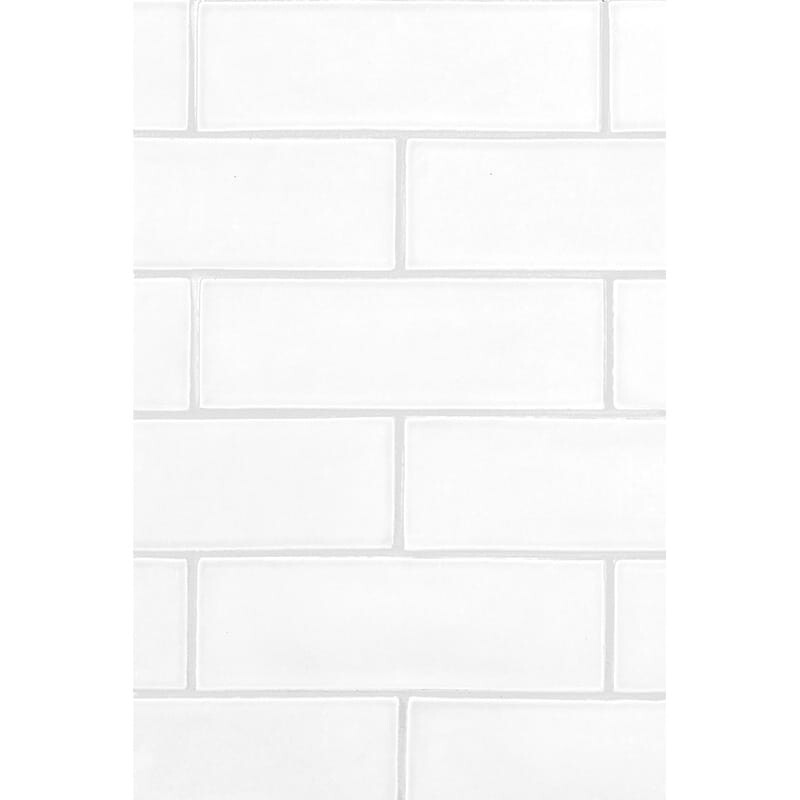 Satin Cotton Matte Ceramic Tile | 3x9x3/8 | White Ceramic