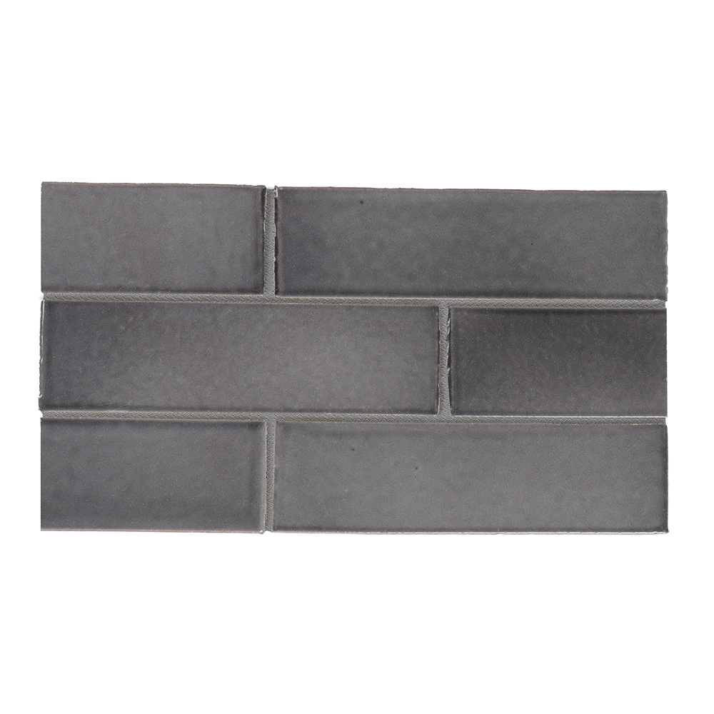 Fedora Gray Gloss Ceramic Tile | 2 1/8x7 1/2x1/2 | Gray Ceramic