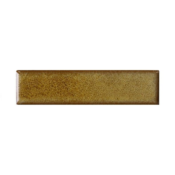 Mustard Crackled Ceramic Tile | 4x16x5/8 | Yellow Ceramic
