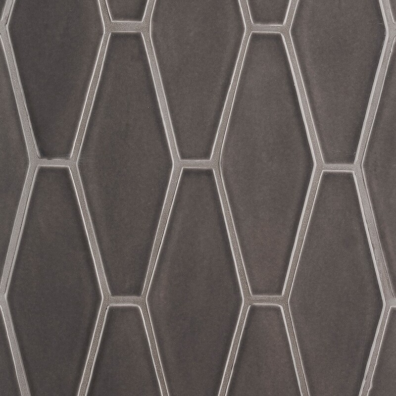 Barn Glossy Longest Hexagon Ceramic Tile | Brown Long Hexagon Tile