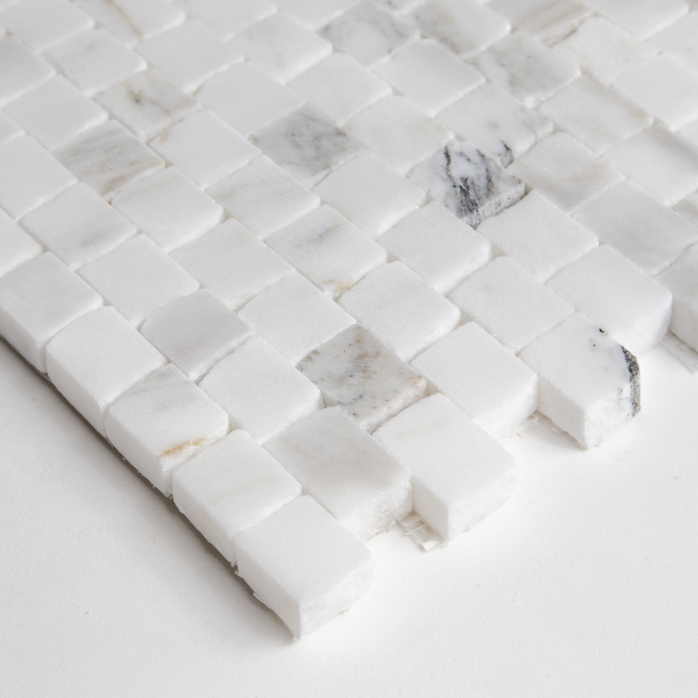 Calacatta Gold Royal Honed Broken Joint Marble Mosaics 11 3/4x12