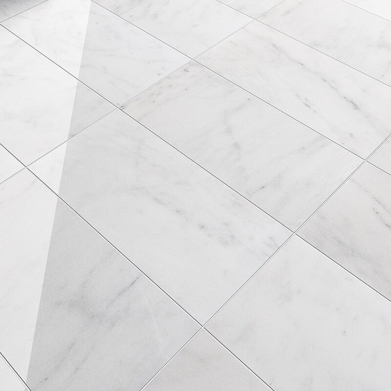 Avalon Polished Marble Tile | 12x24x3/8 | White Marble