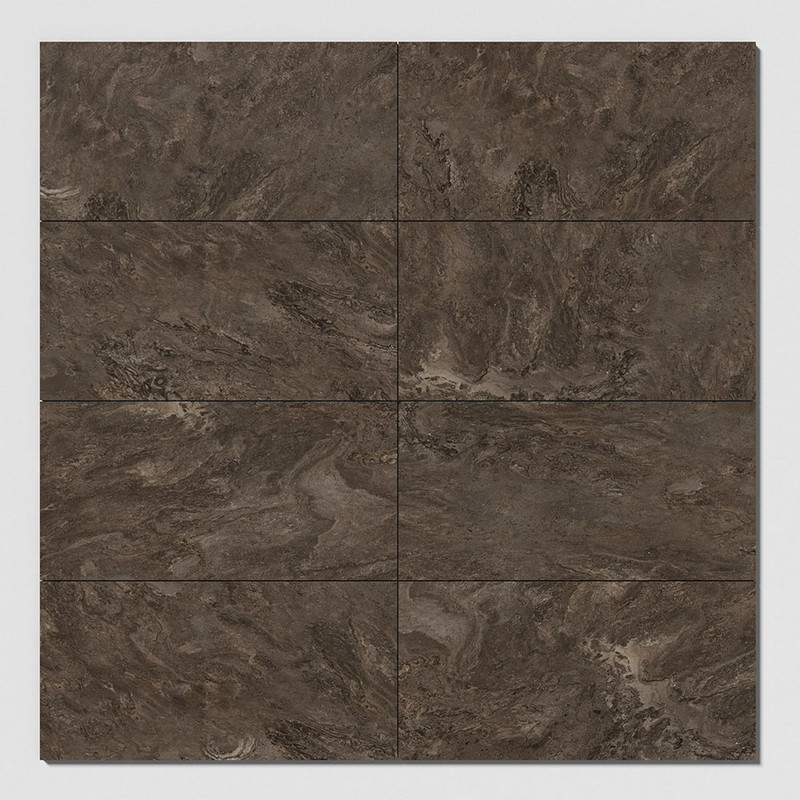 Mocha Earth Polished Marble Tile | 12x24x1/2 | Brown Marble