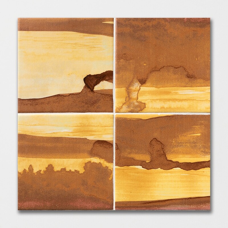 Flame Flower Matte Ceramic Tile | 6×6 | Yellow Tile