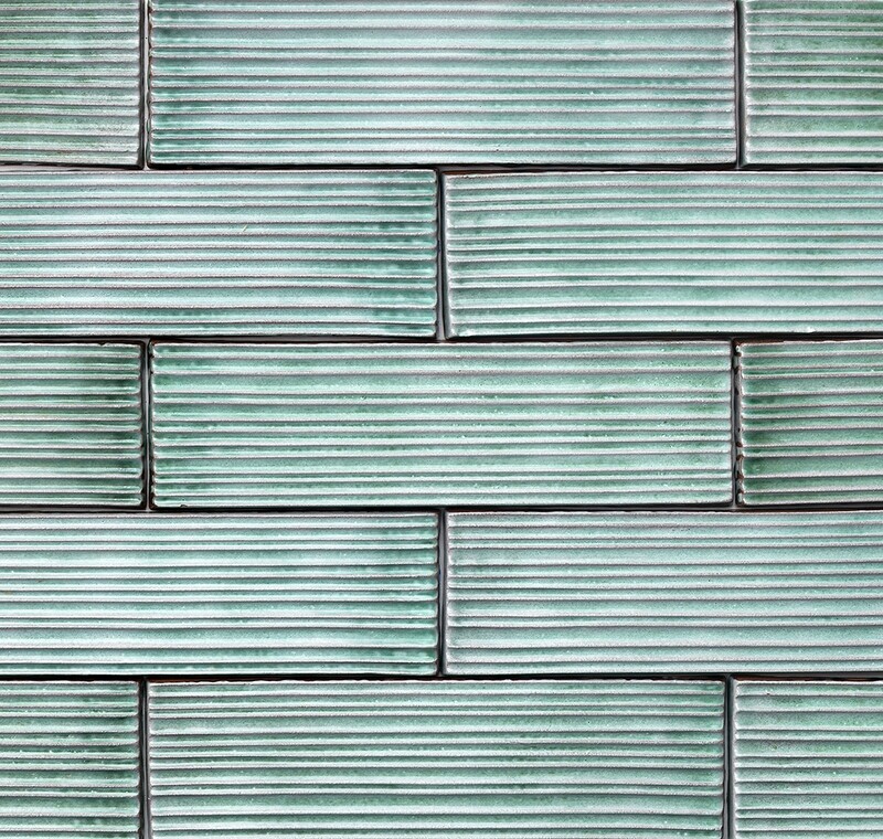 Sage Glossy Legato Thin Brick Accent Tiles 2 1/4x7 7/8