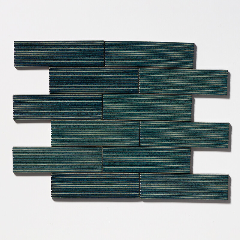Juniper Glossy Legato Thin Brick Accent Tiles 2 1/4x7 7/8