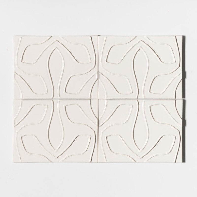 Autumn White Glossy Tioma Ceramic Accent Tiles 6x8