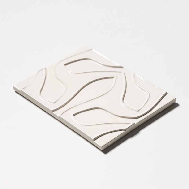 Autumn White Glossy Tioma Ceramic Accent Tiles 6x8