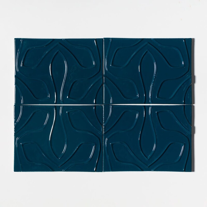 Bluebell Jazz Glossy Tioma Ceramic Accent Tiles 6x8
