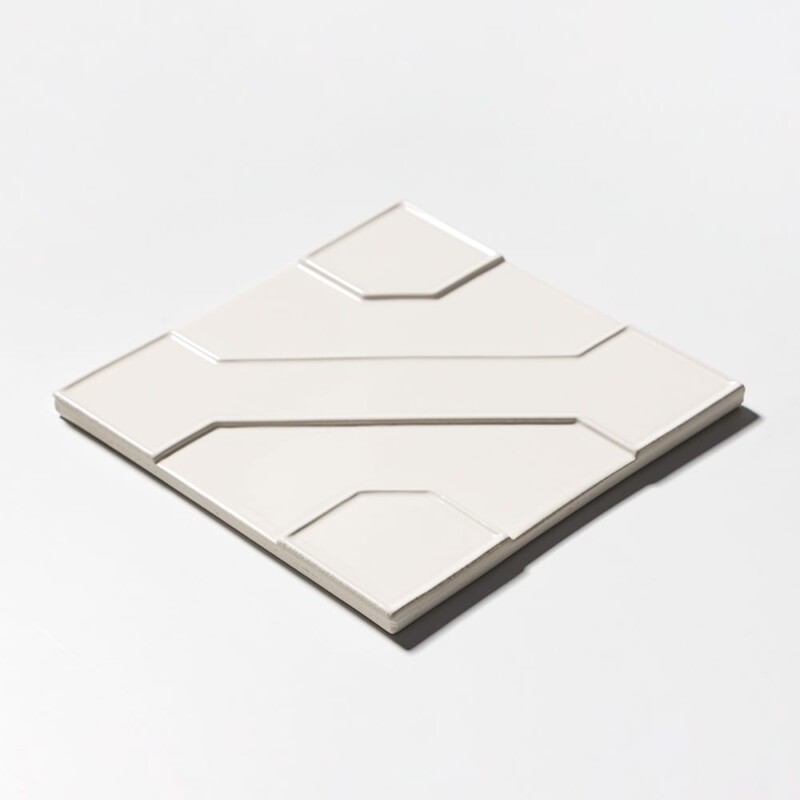 Autumn White Glossy Kodye Ceramic Accent Tiles 8x8