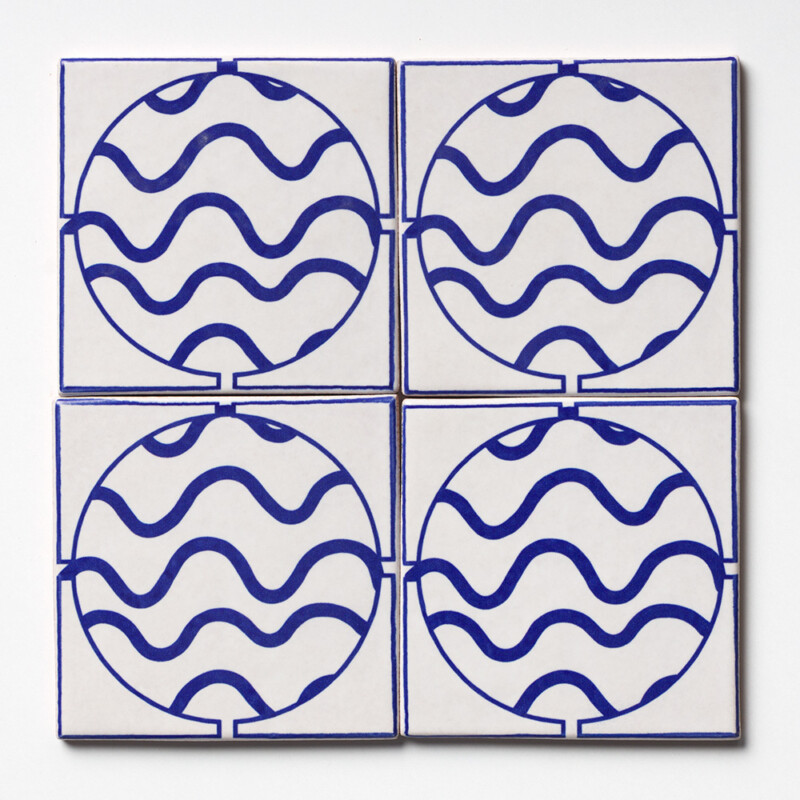 Cadet Matte Porthole Glazed Terracotta Tiles 6x6