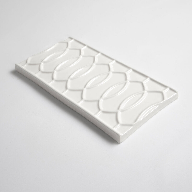Tulum White Vienna Ceramic Accent Tile | 4x8 Ceramic Accent Tile