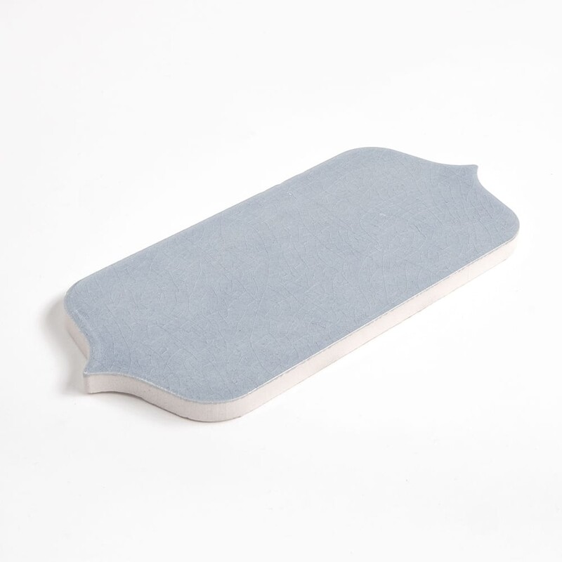 Vinca Crackled Tear Field Ceramic Tile | Light Blue Ceramic Tile