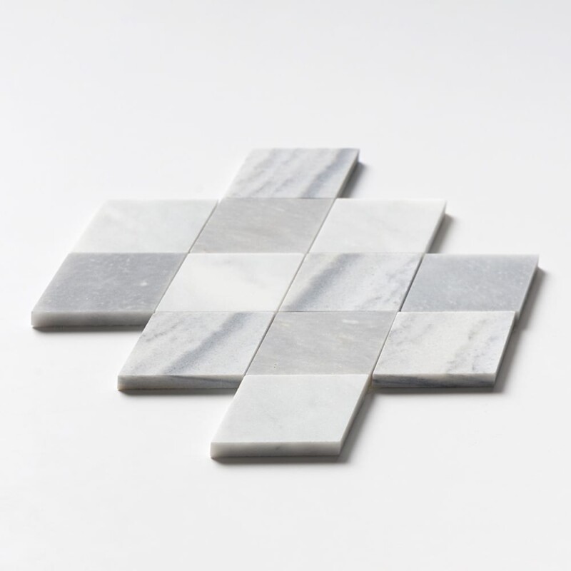 Afyon Grey, Avenza Dark, Palisandra Multi Finish Almas Marble Mosaics 9 ...