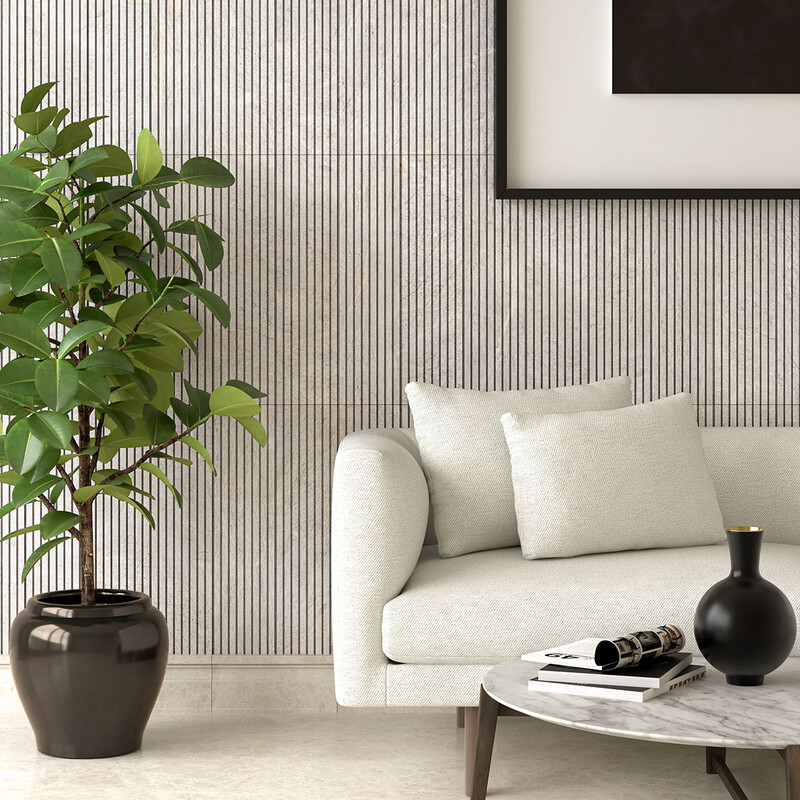 Silver Shadow Leather Ethan Marble Tile | 6×24 | Marble Wall Panel