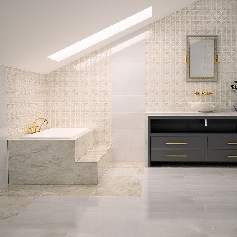 Diana Royal Polished Marble Tile | 12x12x3/8 | Beige Marble