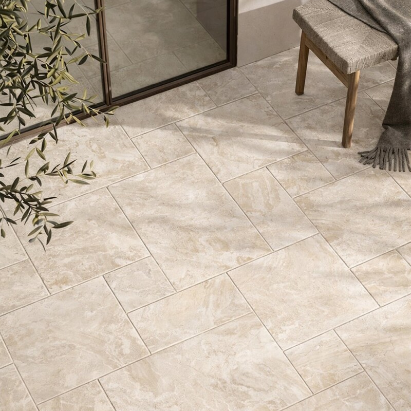 Diana Royal Brushed Chiselled Versailles Pattern Marble Tiles ...