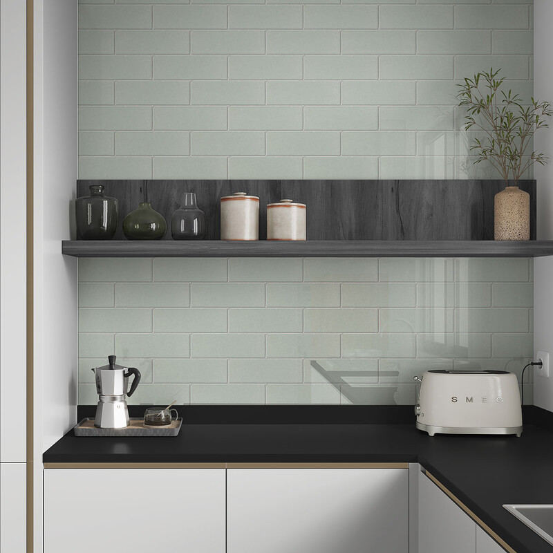 Cold Glossy Ceramic Tile | 4x12x3/8 | Green Ceramic