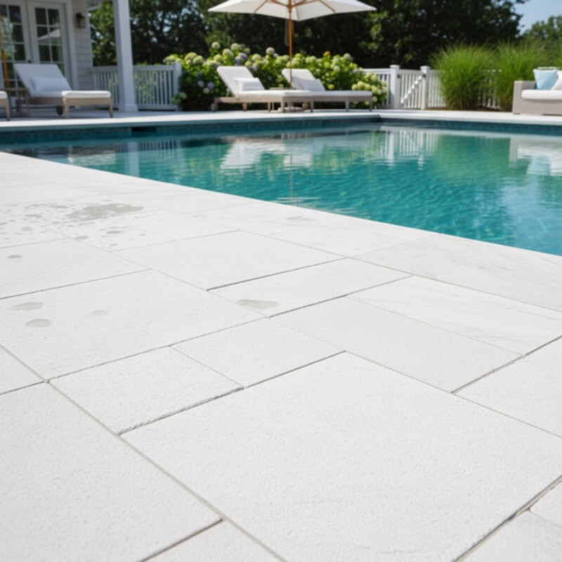 Skyline Vein Cut Textured Marble Pavers Versailles Pattern | Grey Marble