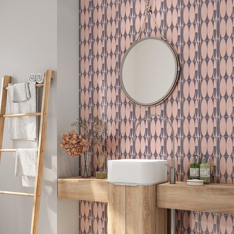 Coral Mist Glossy Surfs Up Ceramic Tile 6×6 | Country Floors of America ...