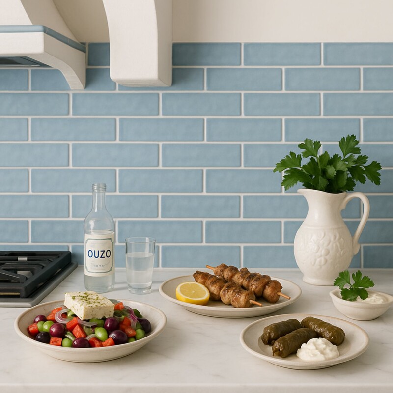 Brooklyn Glossy Ceramic Tile | 2 1/4x7 7/8x3/8 | Blue Ceramic