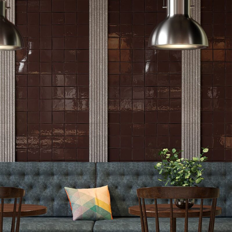 Iris Black Leather Ethan Marble Tile | 6×24 | Marble Wall Panel