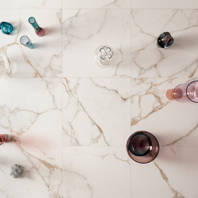 Calacatta Oro Polished Porcelain Tiles 24x24