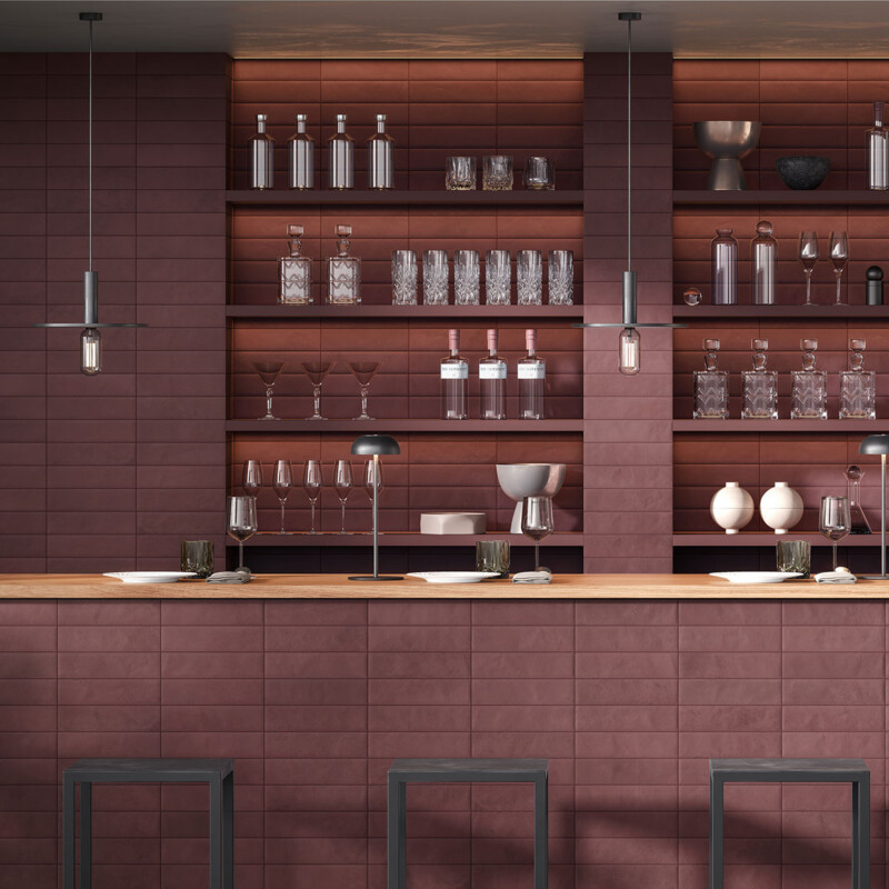 Cera Amaranto Matte Glazed Porcelain Tile | 2x9 | Glazed Porcelain Tile