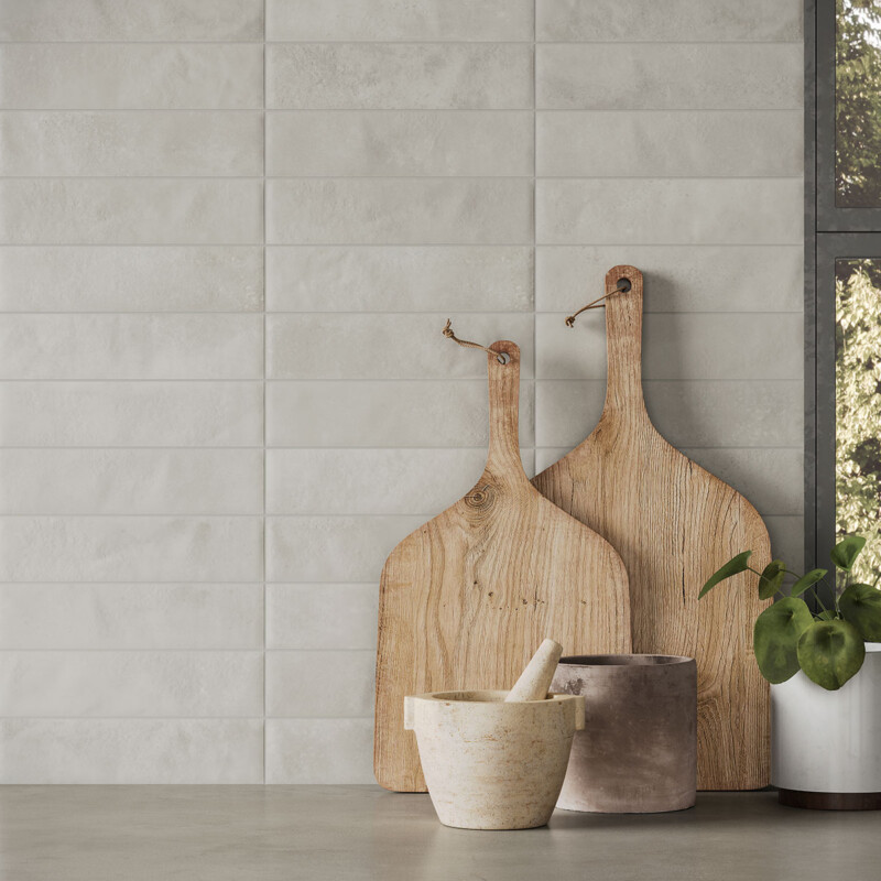 Cera Grigio Matte Glazed Porcelain Tile | 2x9 | Glazed Porcelain Tile