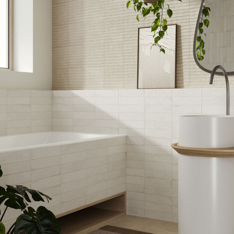 Fornace Bianco Matte Brick Glazed Porcelain Tile | 2x9 | Glazed ...