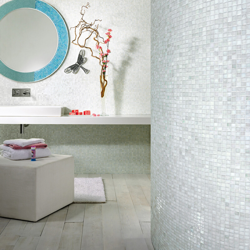 Sicis Snow 5/8×5/8 Glass Mosaic 11 5/8×11 5/8 | Country Floors of ...