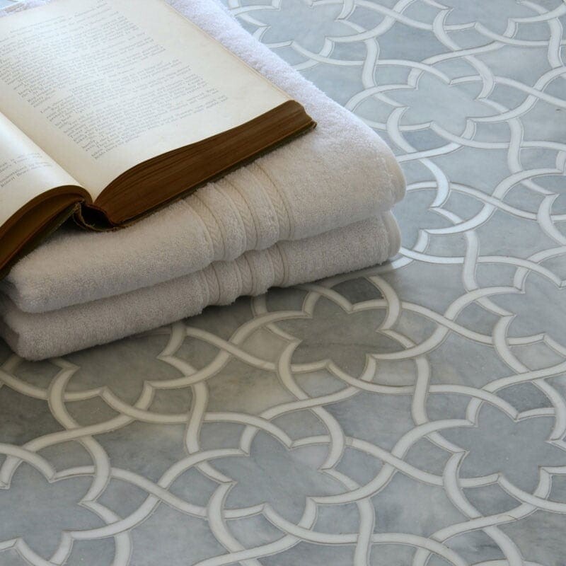 Afyon Grey, Dolomite Multi Finish Isidore Marble Mosaics 12 1/2x14 3/16