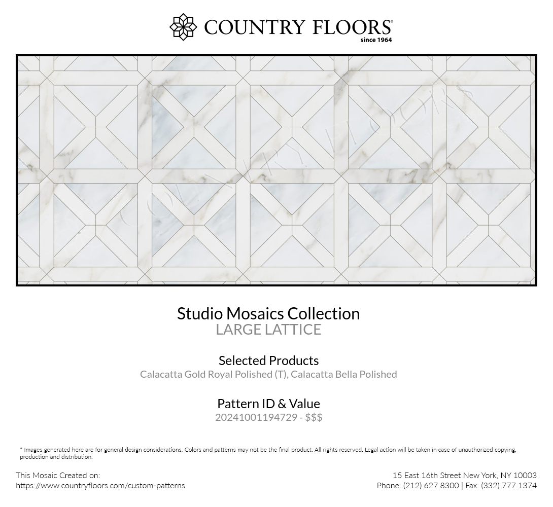 LARGE LATTICE | Country Floors of America LLC.