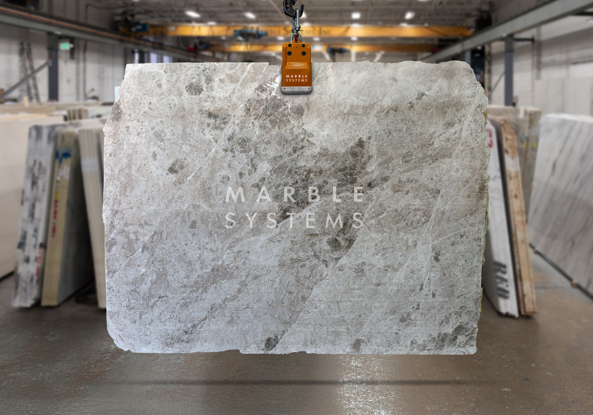 Silver Clouds Polished Marble Slab Random | Country Floors of America LLC.